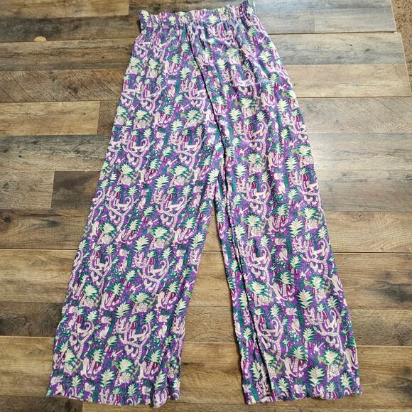 BeBop | Pants & Jumpsuits | Palazzo Pants Lavender Floral Wide Leg High ...